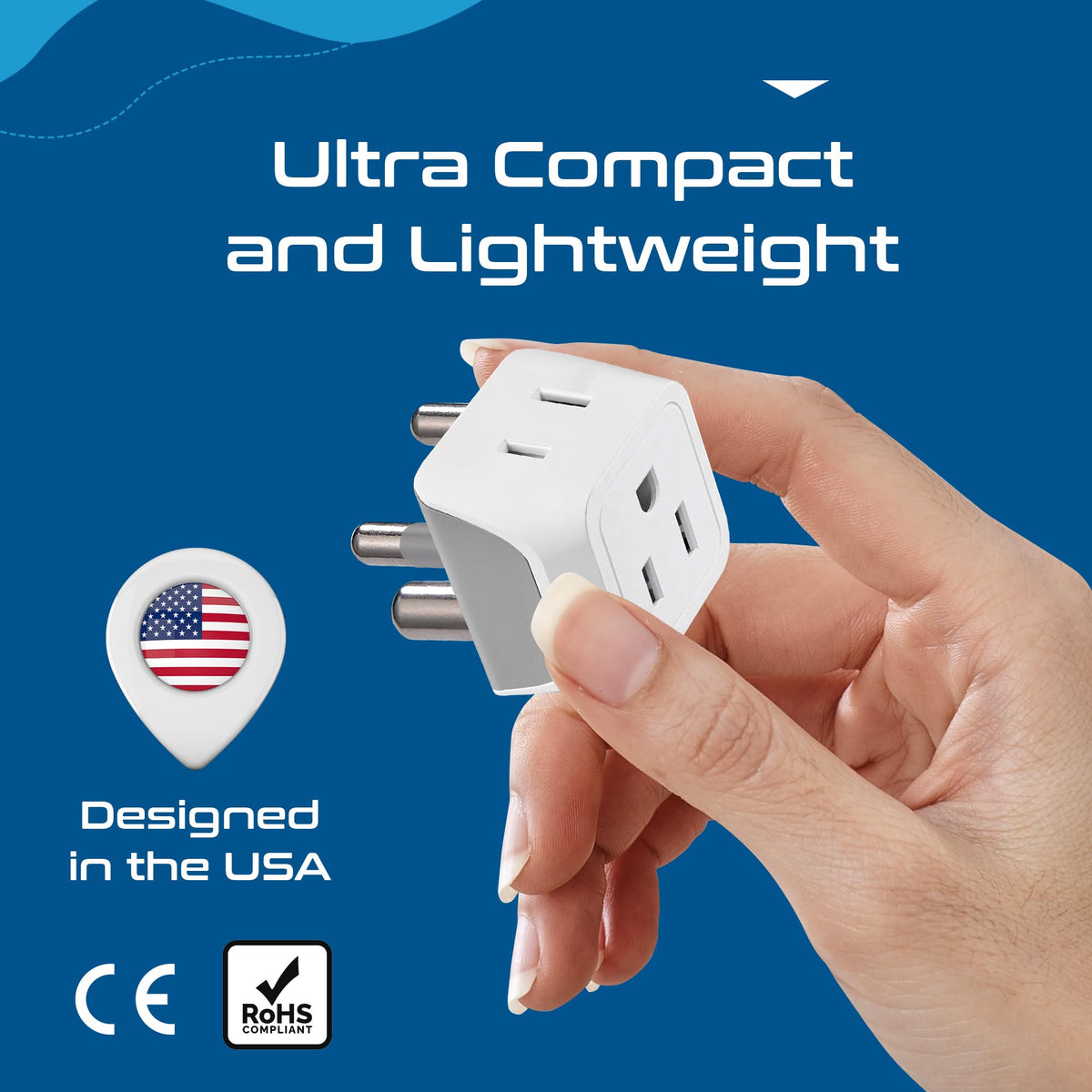 Ceptics South Africa, Namibia Travel Adapter Plug with Dual Usa Input ...