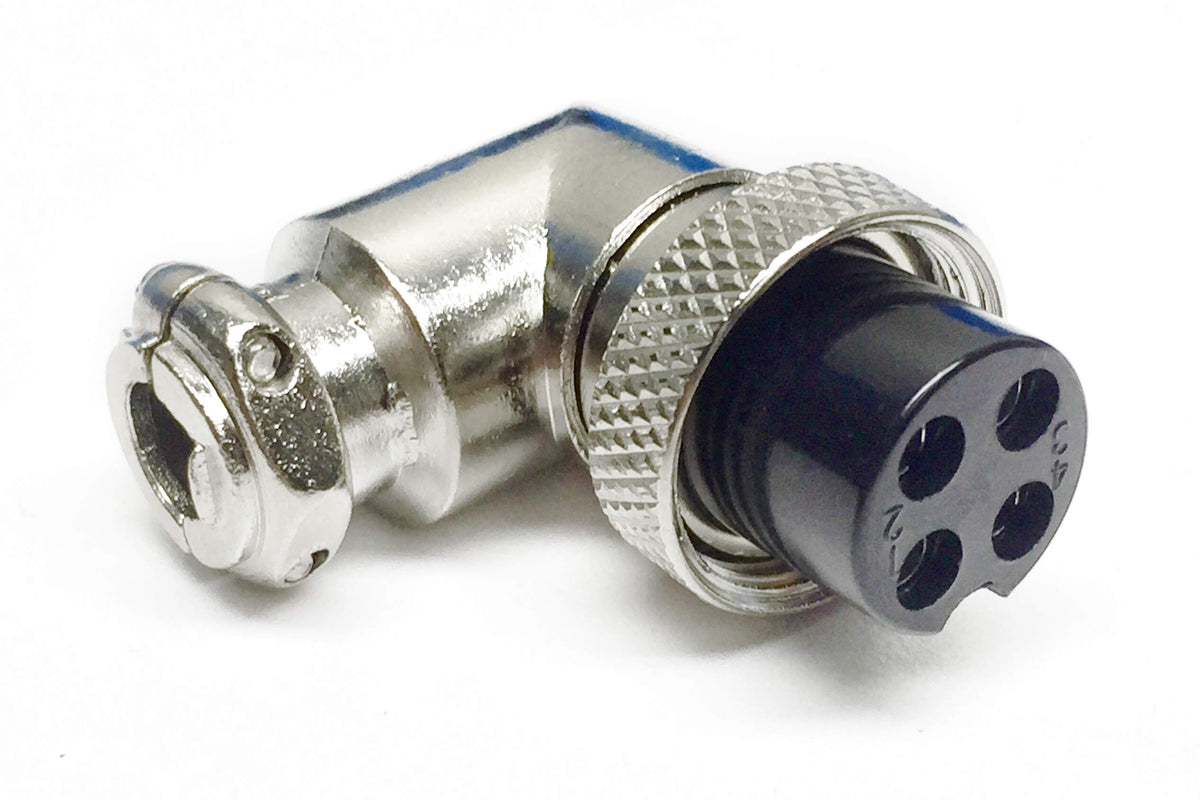 Right Angle 4 Pin Cb Microphone Plug; 4 Position Adjustable Connector ...