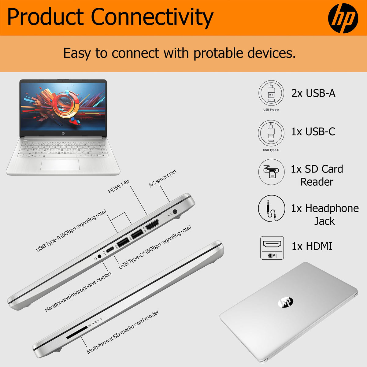 HP Ultralight 14 inch Laptop with Intel 4-Core Processor with Microsoft ...