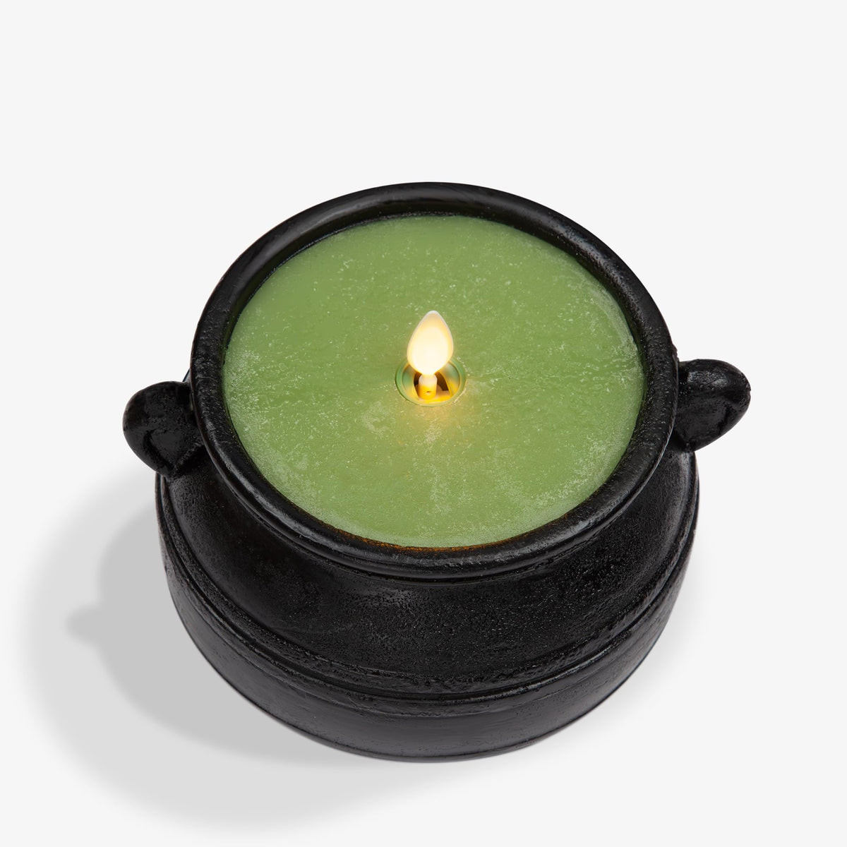 Luminara Green Potion Flameless Led Candle Cauldron Frosted Matt Black ...