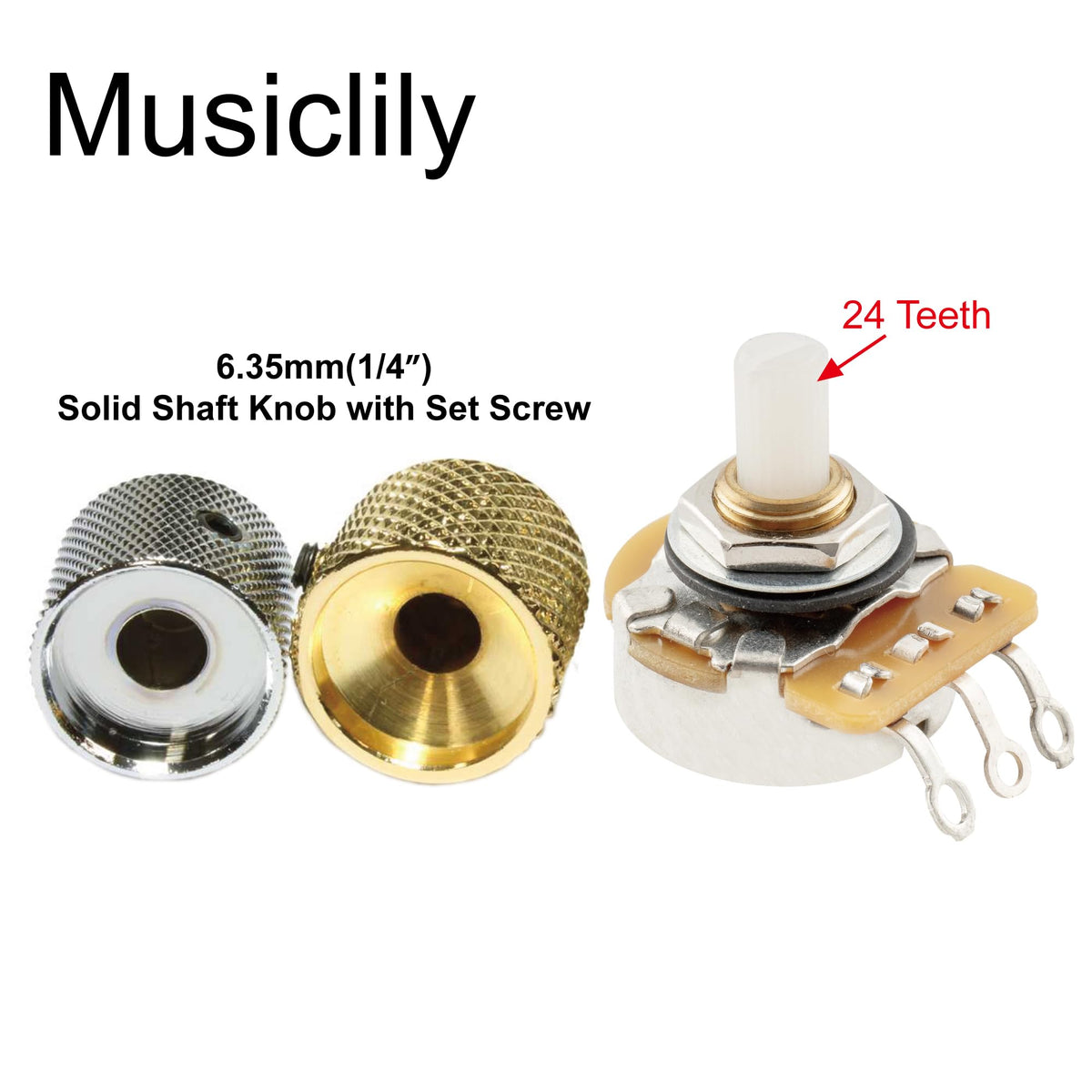 Cts A1M Inch Size Fine 24 Spline Split Nylon Shaft Short Bushing Pot A ...