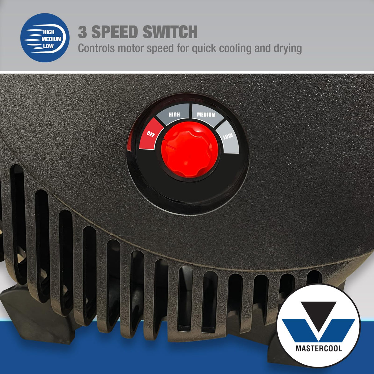 Mastercool 1200 CFM Blower Fan (21200-A), Cools & Dries, 3-Speed ...