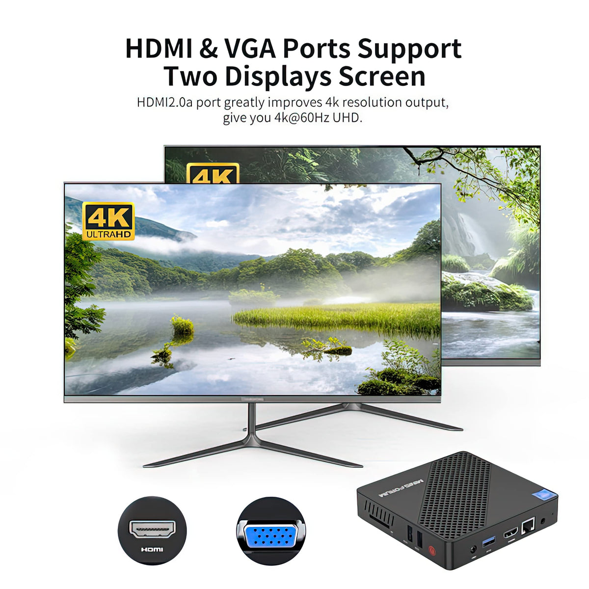 Minisforum N40 Mini Pc Fanless Silent Desktop Computer 4Gb Ram, 64Gb E ...