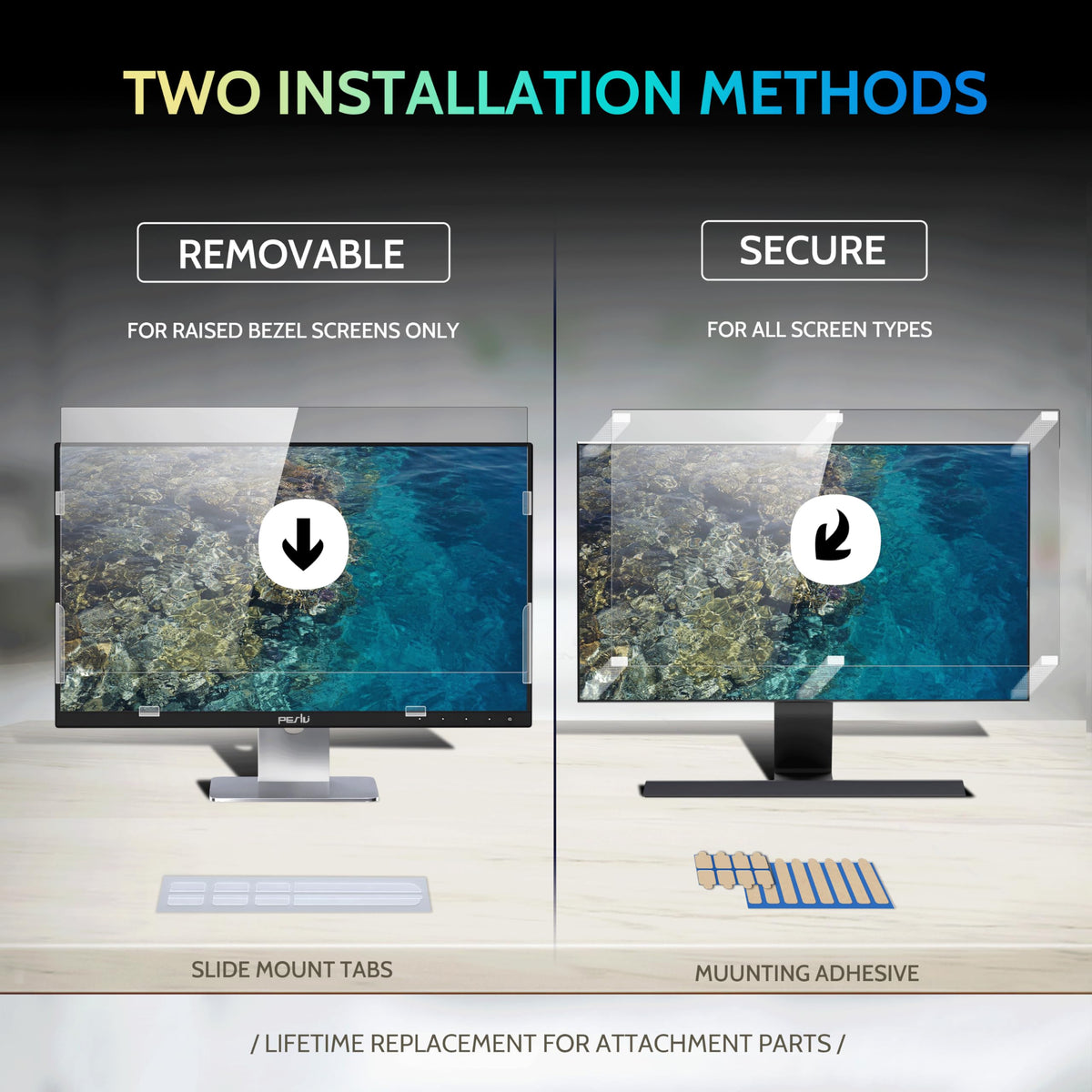 Peslv 2 Pack 28 Inch Computer Privacy Screen For 16:9 Widescreen Monit ...
