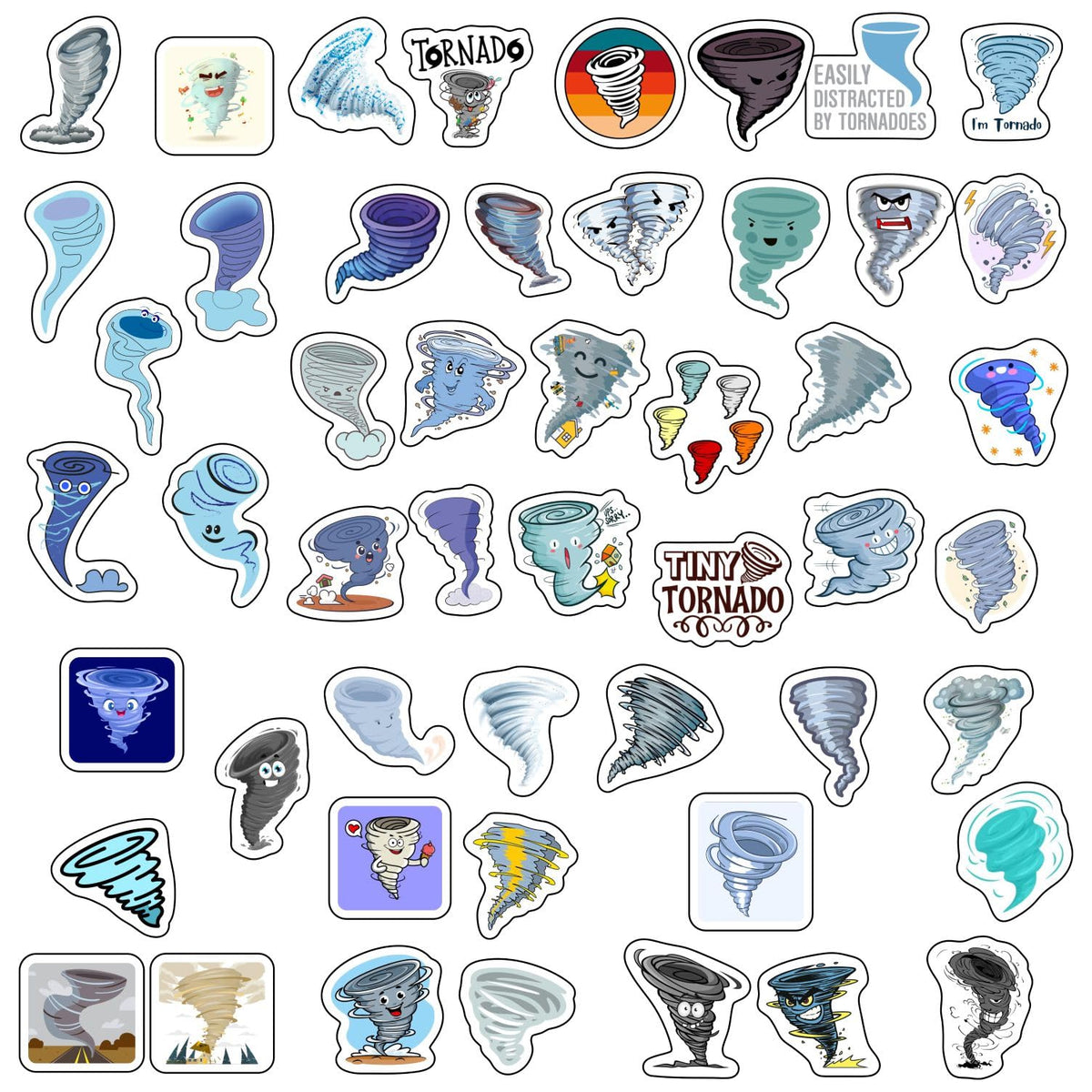 Tornado Stickers For Water Bottle And Laptop ' Weather Party Favors ...