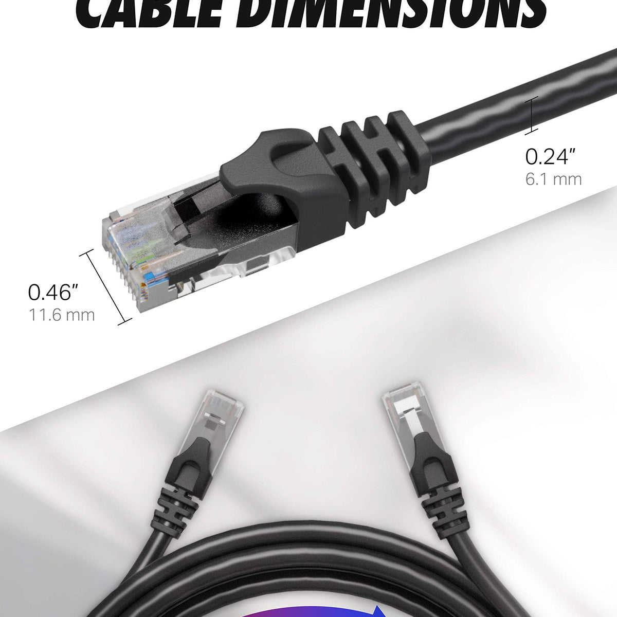 Cat6 Ethernet Cable 6 Ft 10 Pack (1.8M) Cat 6 Rj45, Lan, Utp, Network ...