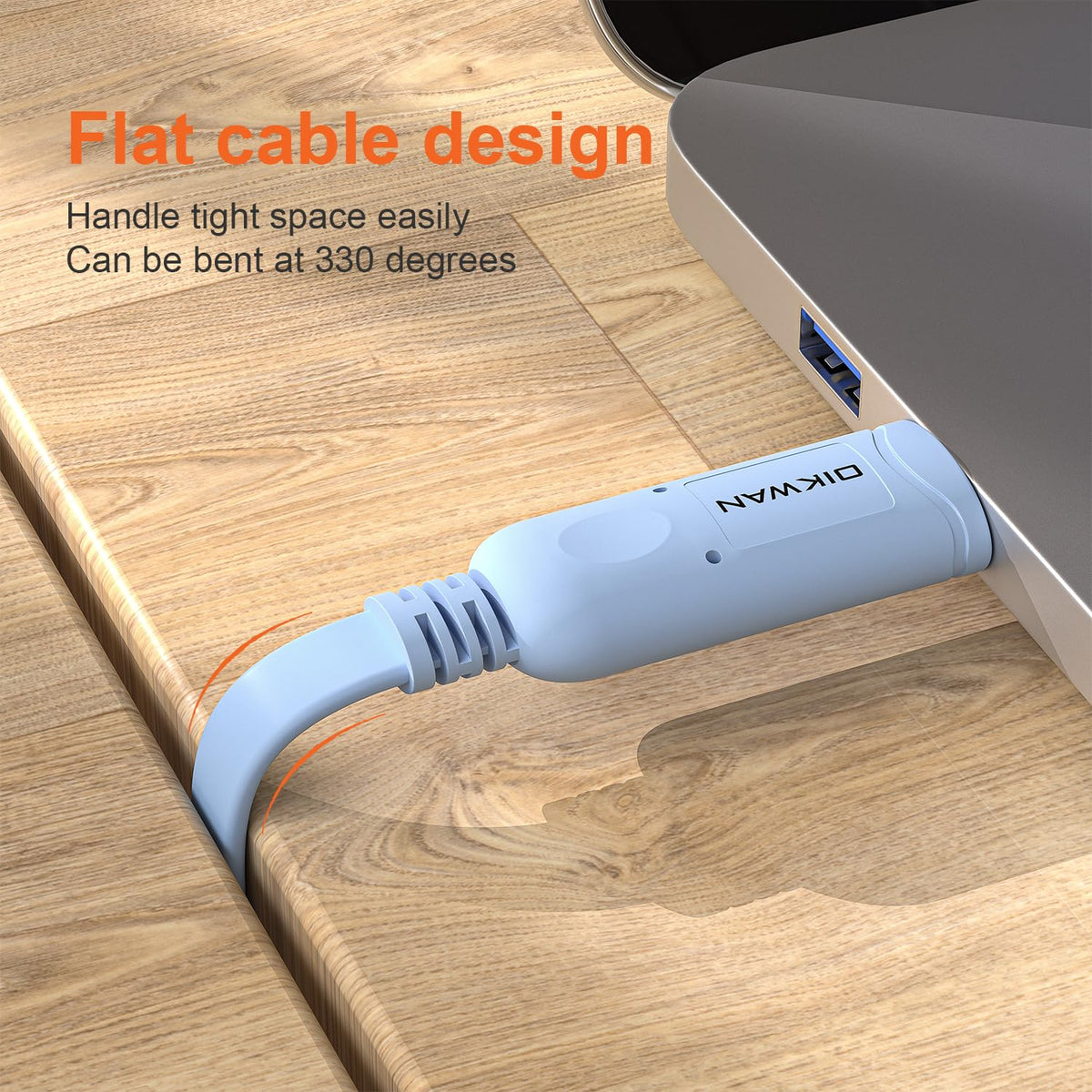 OIKWAN USB to RJ45 Console Cable, 1.8m/6FT, Blue, Copper, Compatible w ...