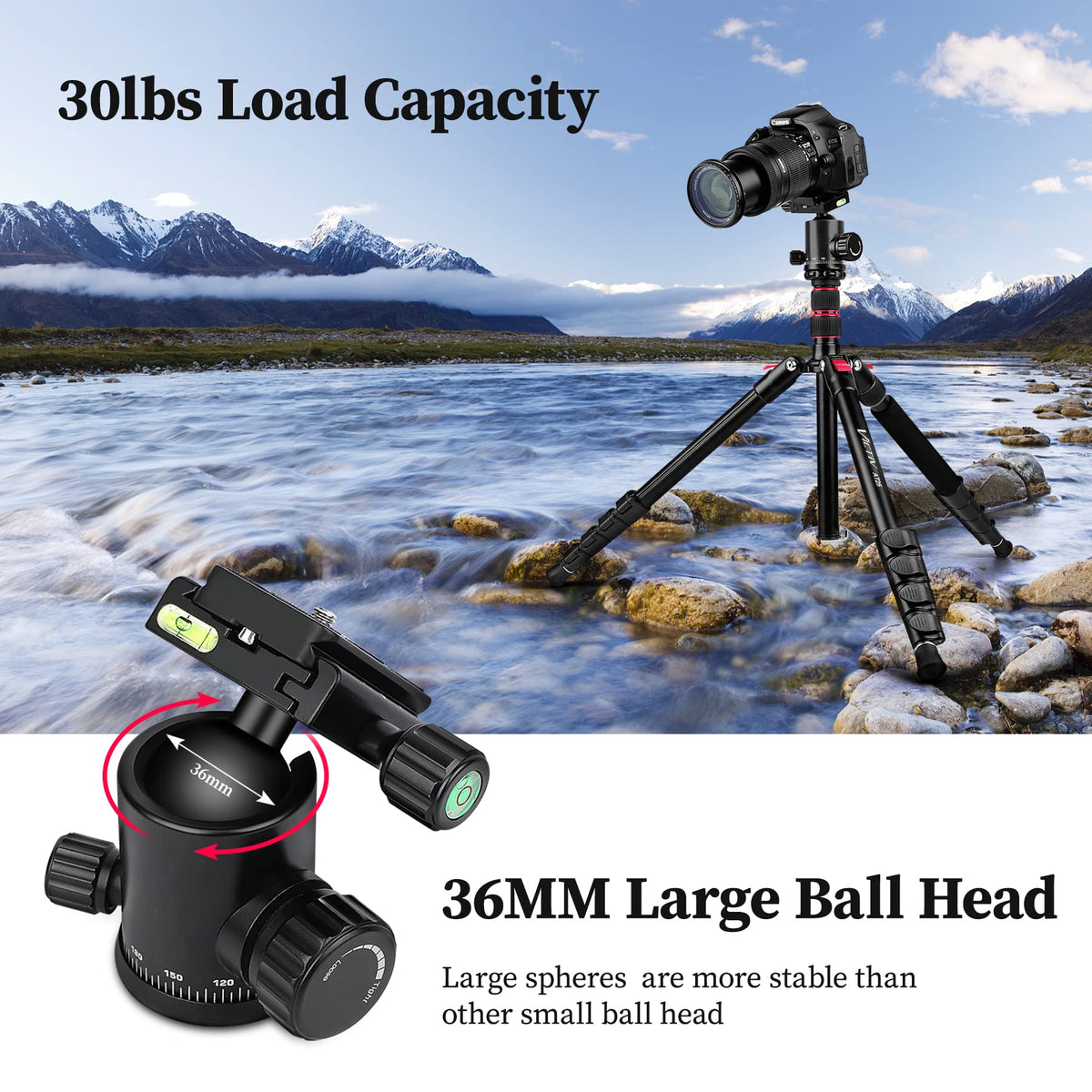 Tripod For Camera, Victiv 81 Inch Professional Camera Tripod Monopod ...