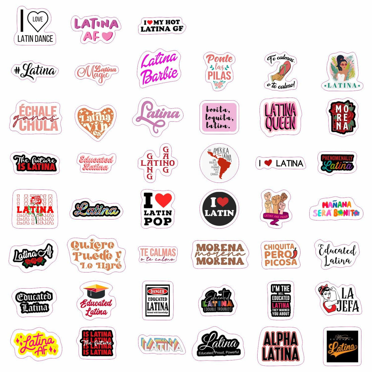 Latina Stickers, Latino Stickers, Latin Stickers For Water Bottles & L ...