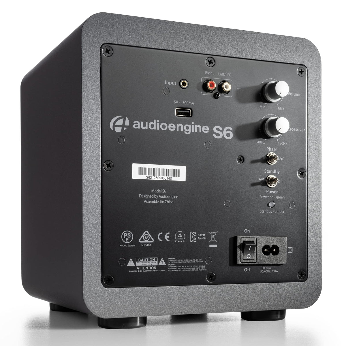 Audioengine S6 210W Compact Powered Mini Subwoofer Powerful Bass In A ...