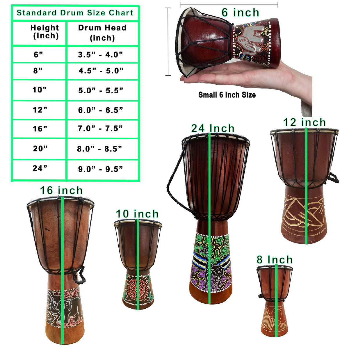 Djembe Drum Carved Bongo African Inspired Music Also A Unique Gifting ...