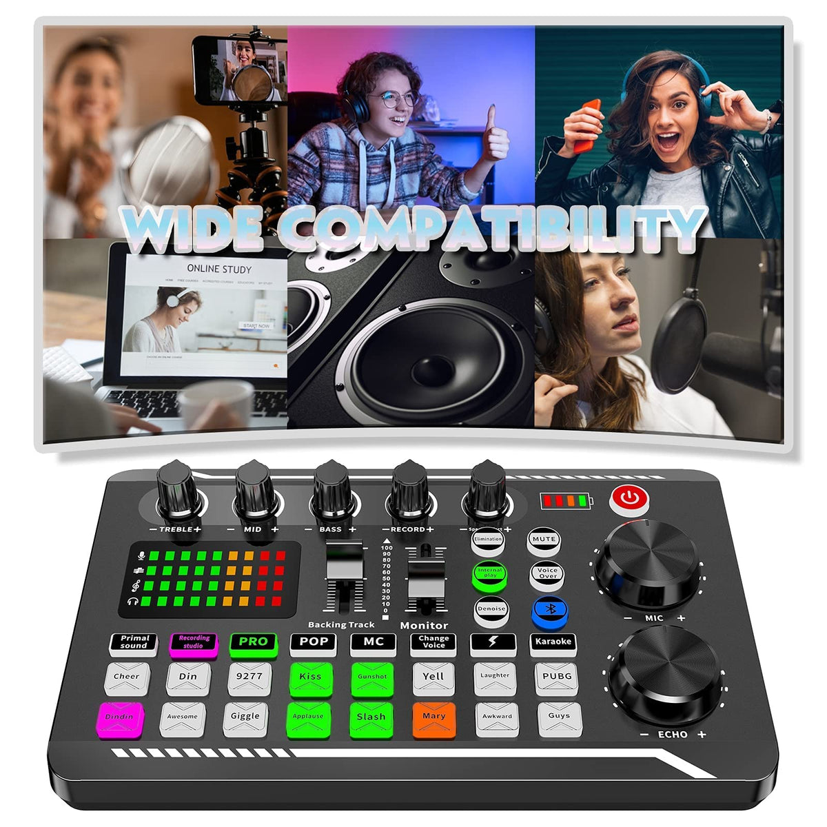 Professional Audio Mixer, Sinwe Live Sound Card And Audio Interface Wi ...