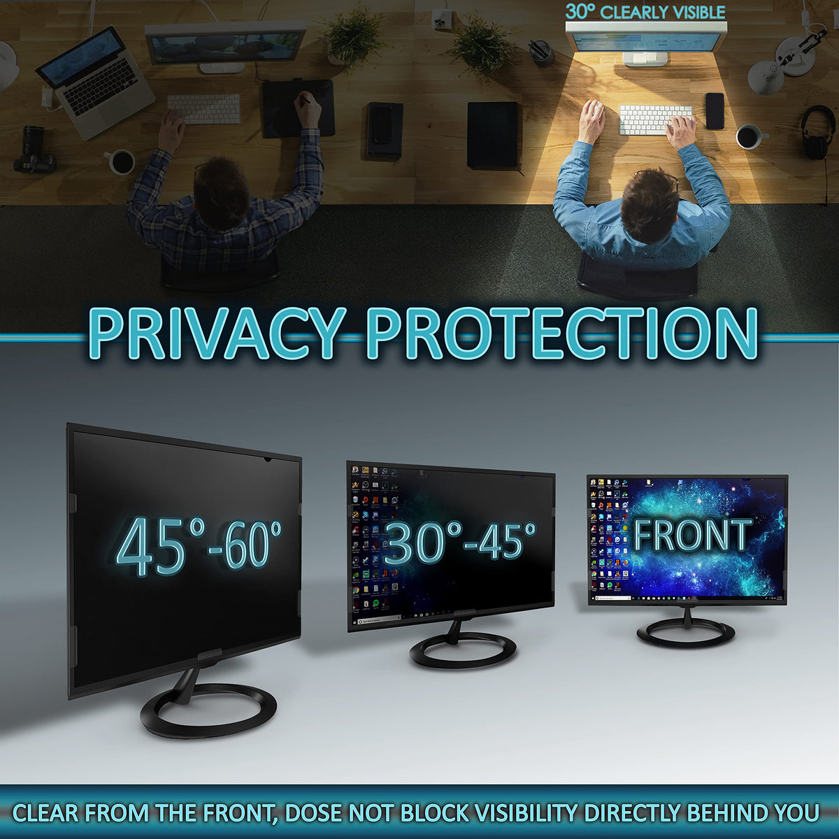 Premium Privacy Screen Filter For 19.5 Inches (Monitor Screen Measured ...