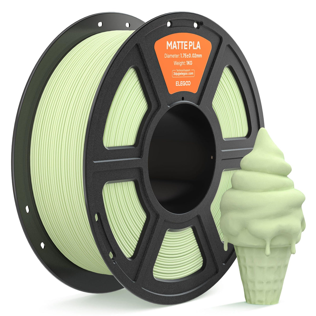 ELEGOO Matte PLA Filament 1.75mm Mint Green 1KG, 3D Printer Filament H ...