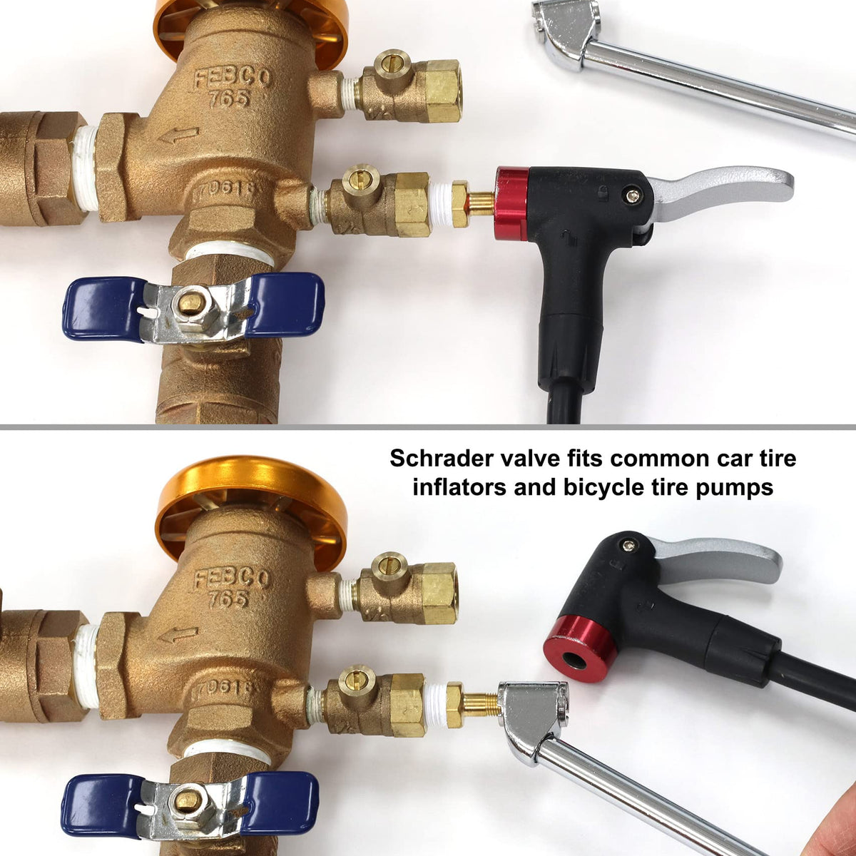 Schrader Valve To Male Npt Fittings | Adapters To Winterize Backflow ...