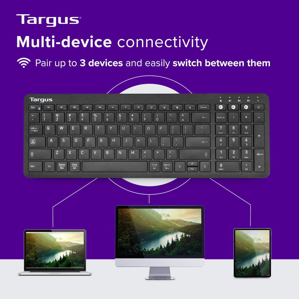 Targus Midsize Multi-Device Bluetooth Keyboard - Compatible with Chrome ...