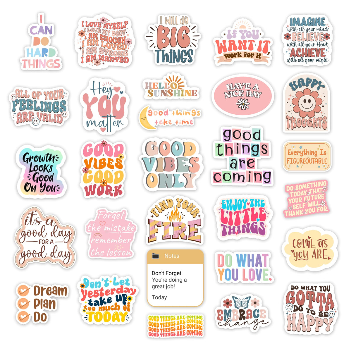 300Pcs Motivational & Affirmation Stickers For Vision Board, Positive ...
