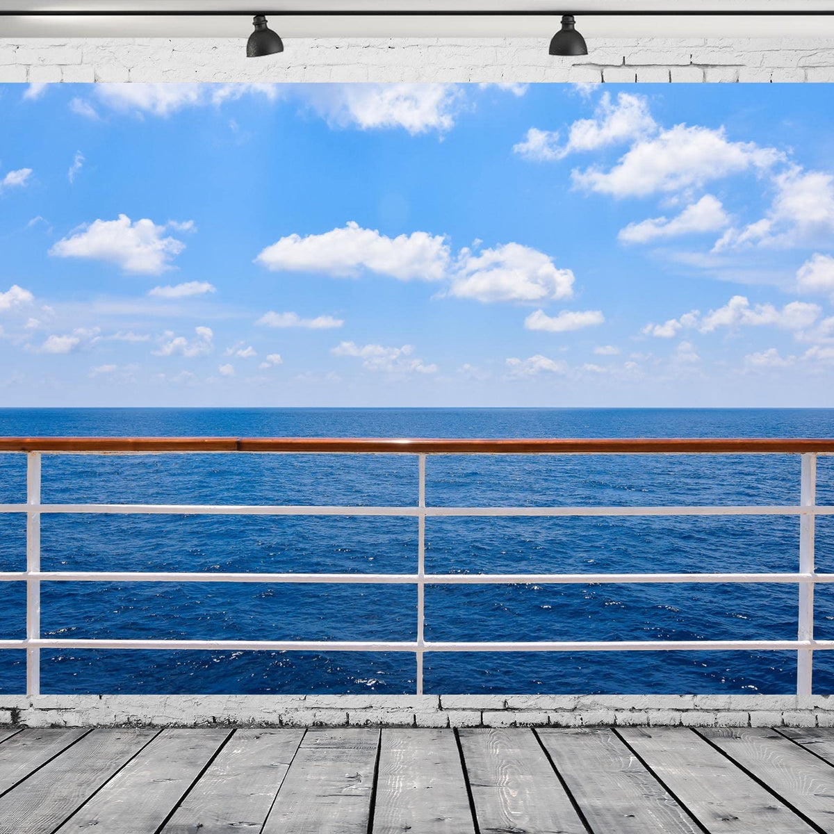 Corfoto 7X5Ft Ocean Cruise Ship Backdrop Fabric Blue Sky Travel Ship D ...