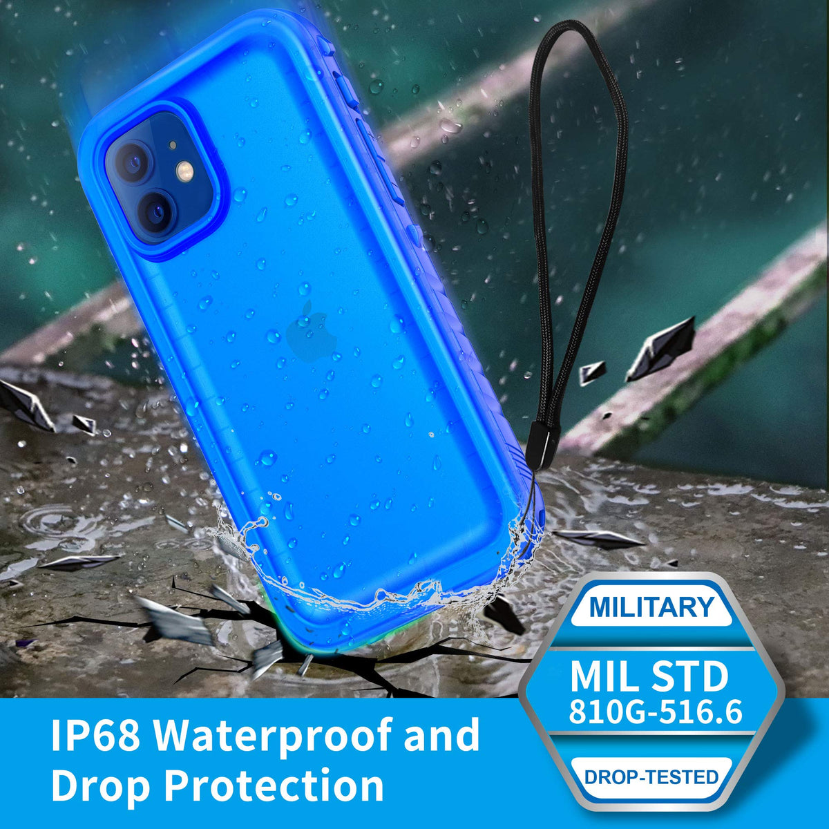 SPORTLINK iPhone 12 Pro Waterproof Case Full Body Shockproof Dustproof ...