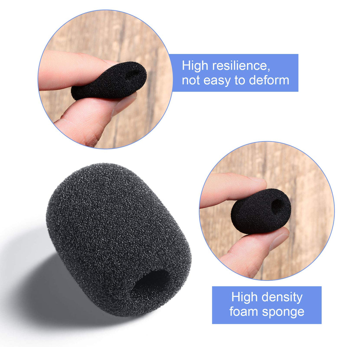 100 Pieces Mini Foam Microphone Windscreen Mic Covers Foam Protection ...