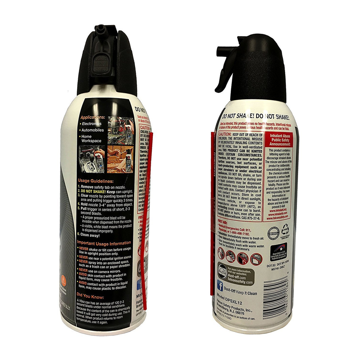 Falcon Dust Off Professional Electronics Compressed Air Duster, 12 Oz ...