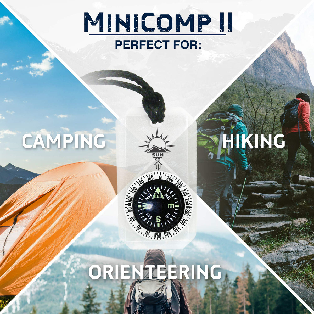 Sun Company MiniComp II - Mini Orienteering Compass with Rotating Bezel ...
