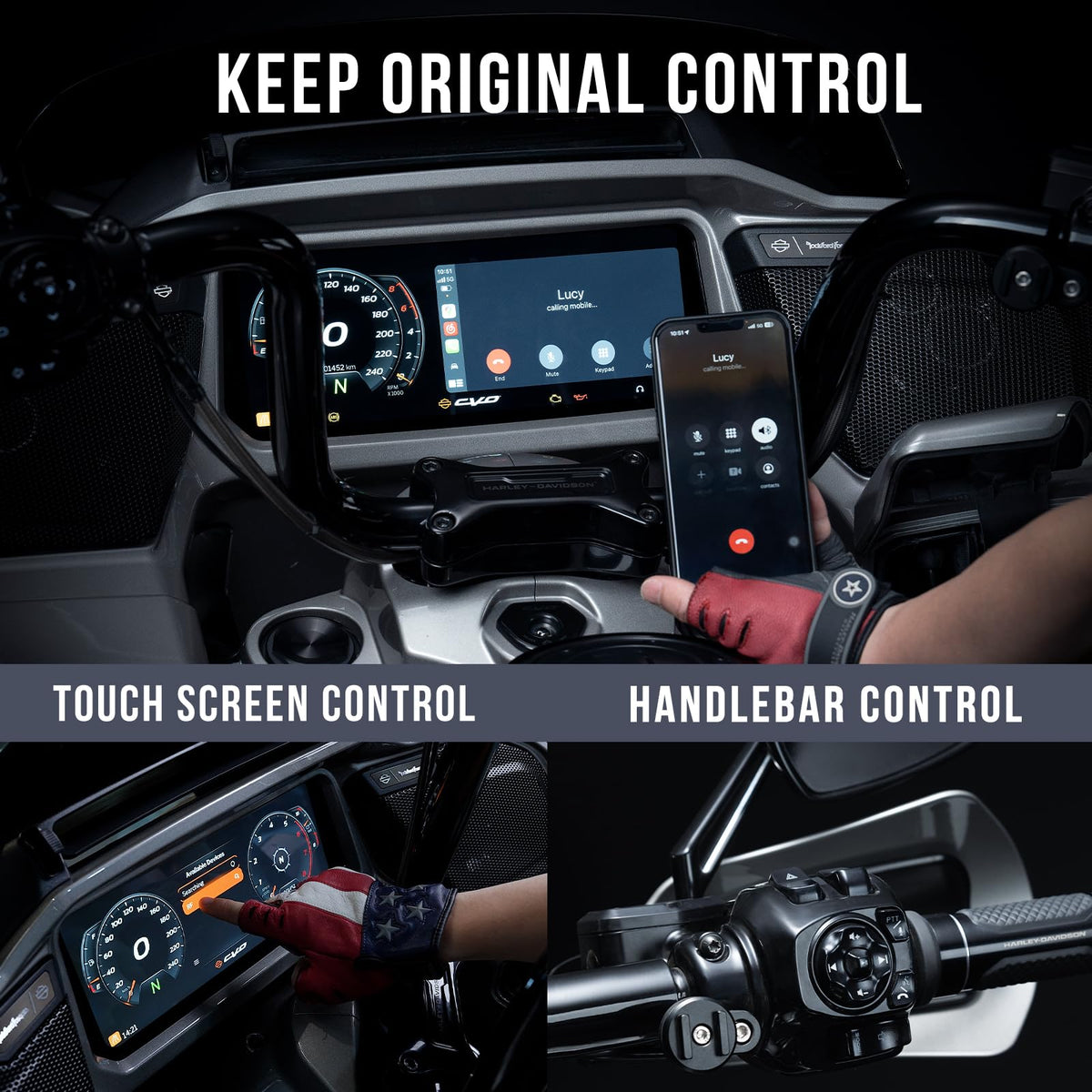 Motorcycle Wireless Carplay Adapter Compatible With Harley 121 Cvo Tou ...
