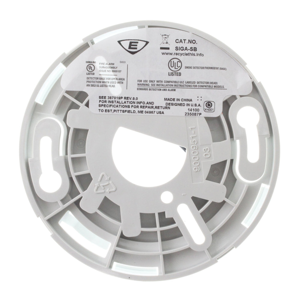 Est Edwards Siga Sb Signature Series Standard Sensor/Detector Base ...