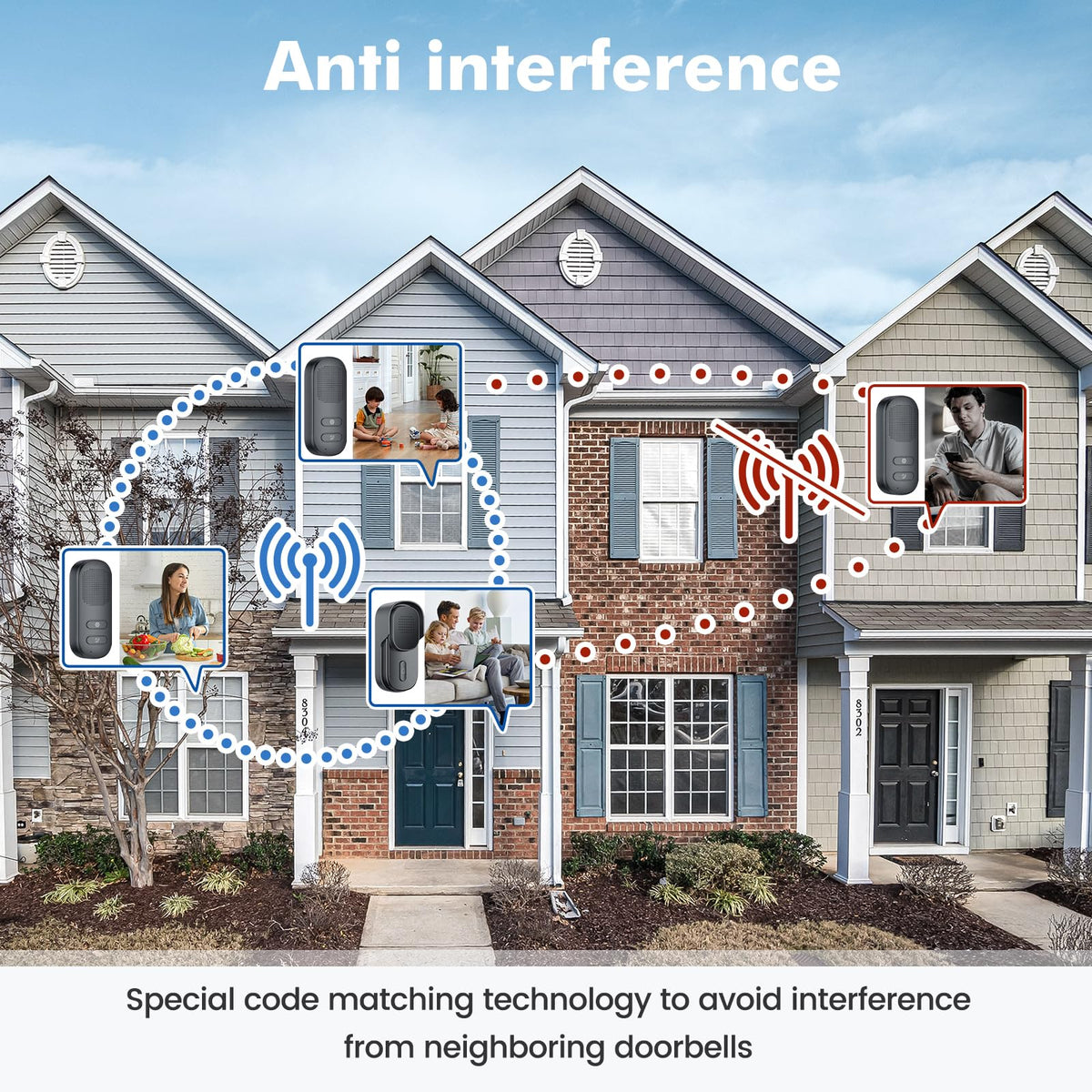 Hands Free Wireless Intercom Doorbell For Home Classroom, Wuloo Two Way ...