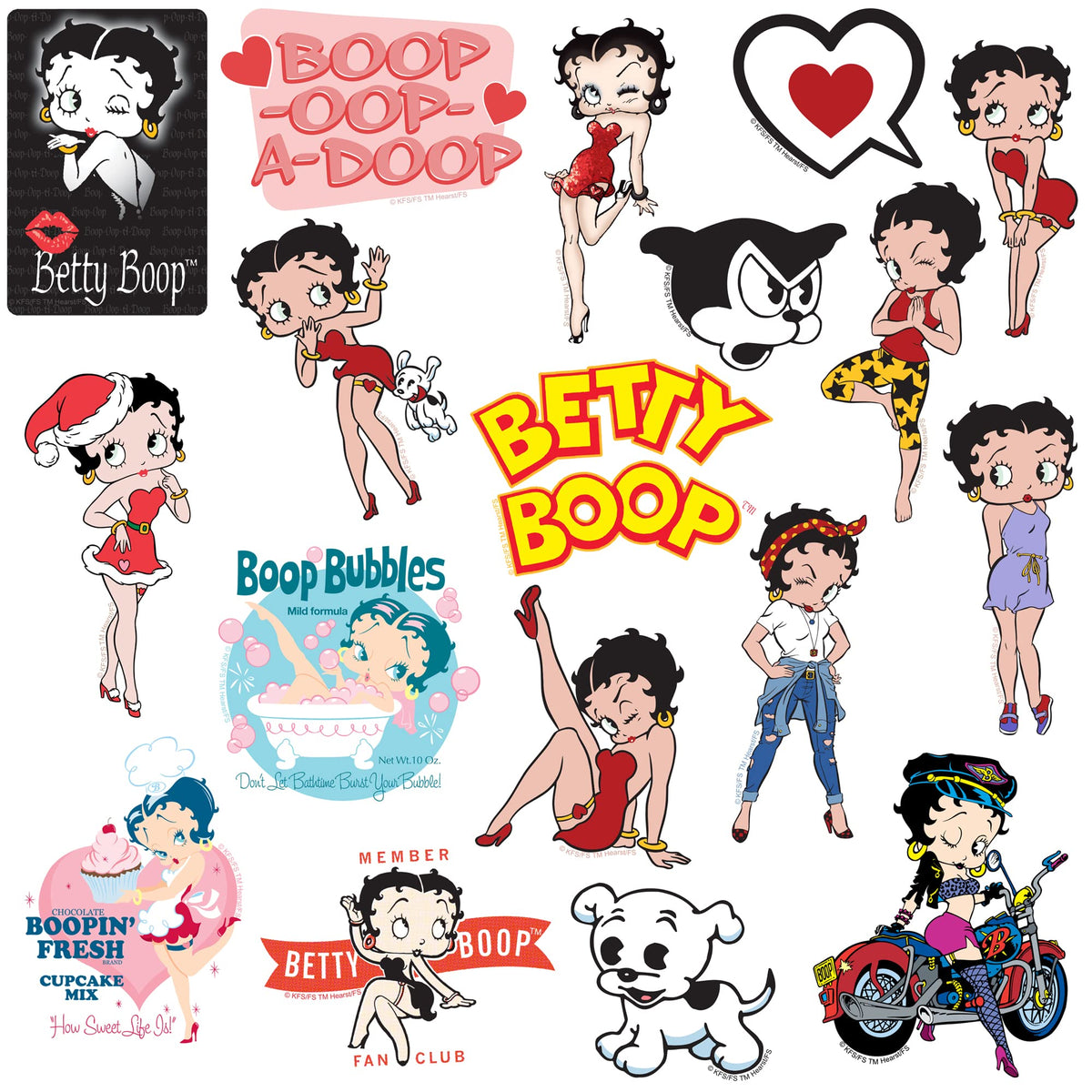 Betty Boop 50Ct Sticker Pack Large Deluxe Stickers Variety Pack Laptop ...
