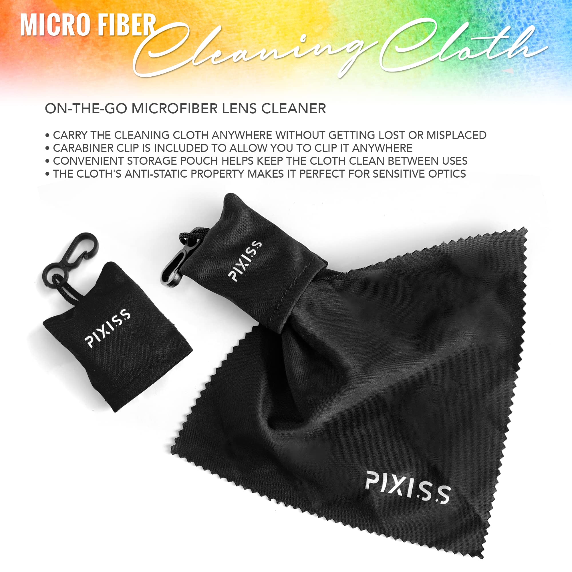Pixiss 4-in-1 Photography Calibration Card Set with Lens Wipe ...