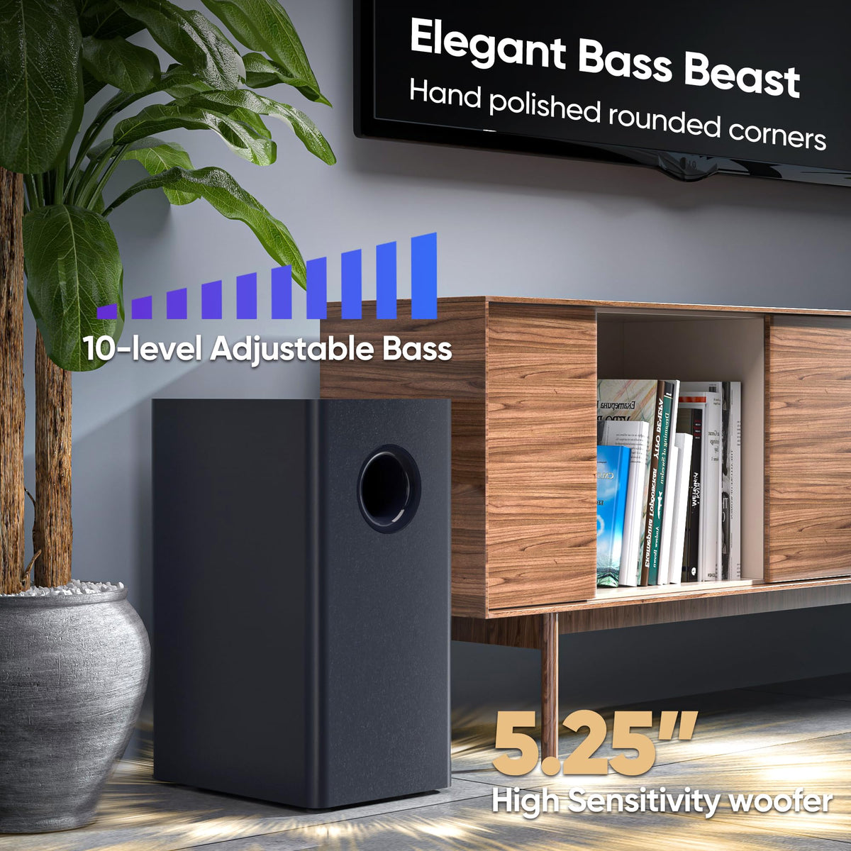 Saiyin Sound Bar DS6541SPB with Subwoofer, 100W, 24-inch, Black, HDMI ...