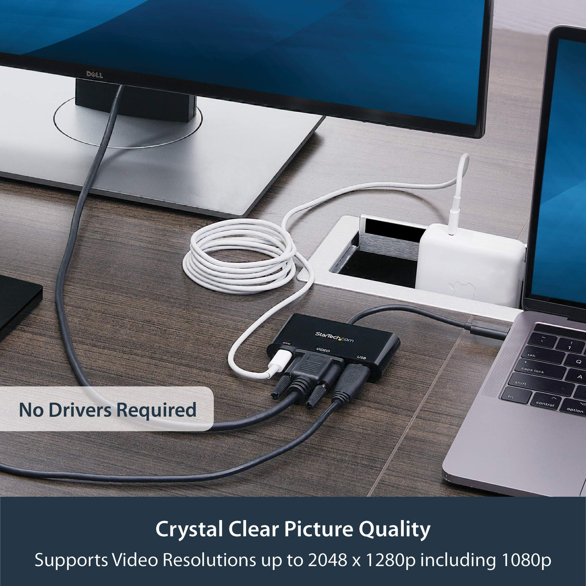 StarTech.com USB-C VGA Multiport Adapter - USB-A Port - with Power ...