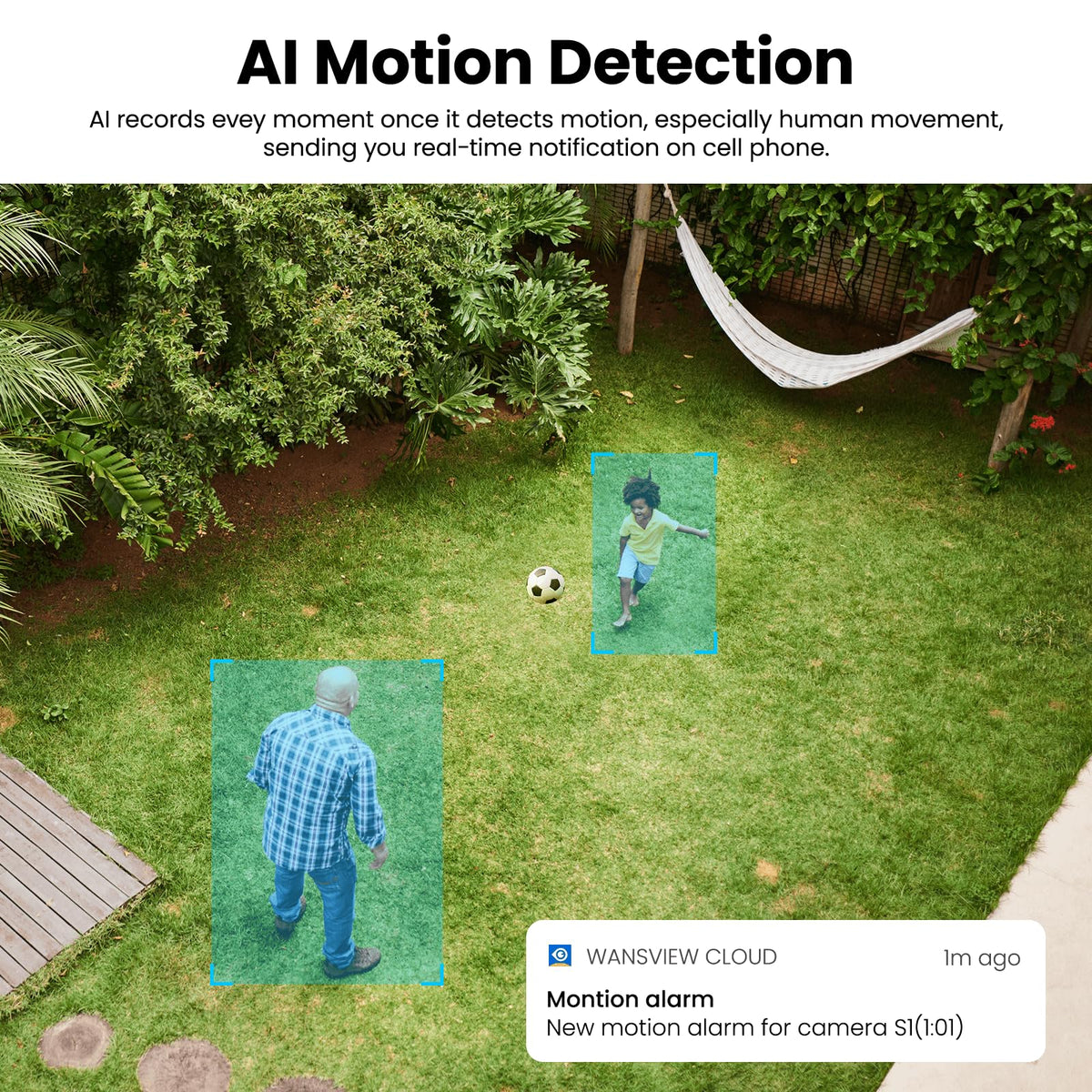 AOQEE 2K Wireless Outdoor Security Camera - AI Motion Detection, Solar ...