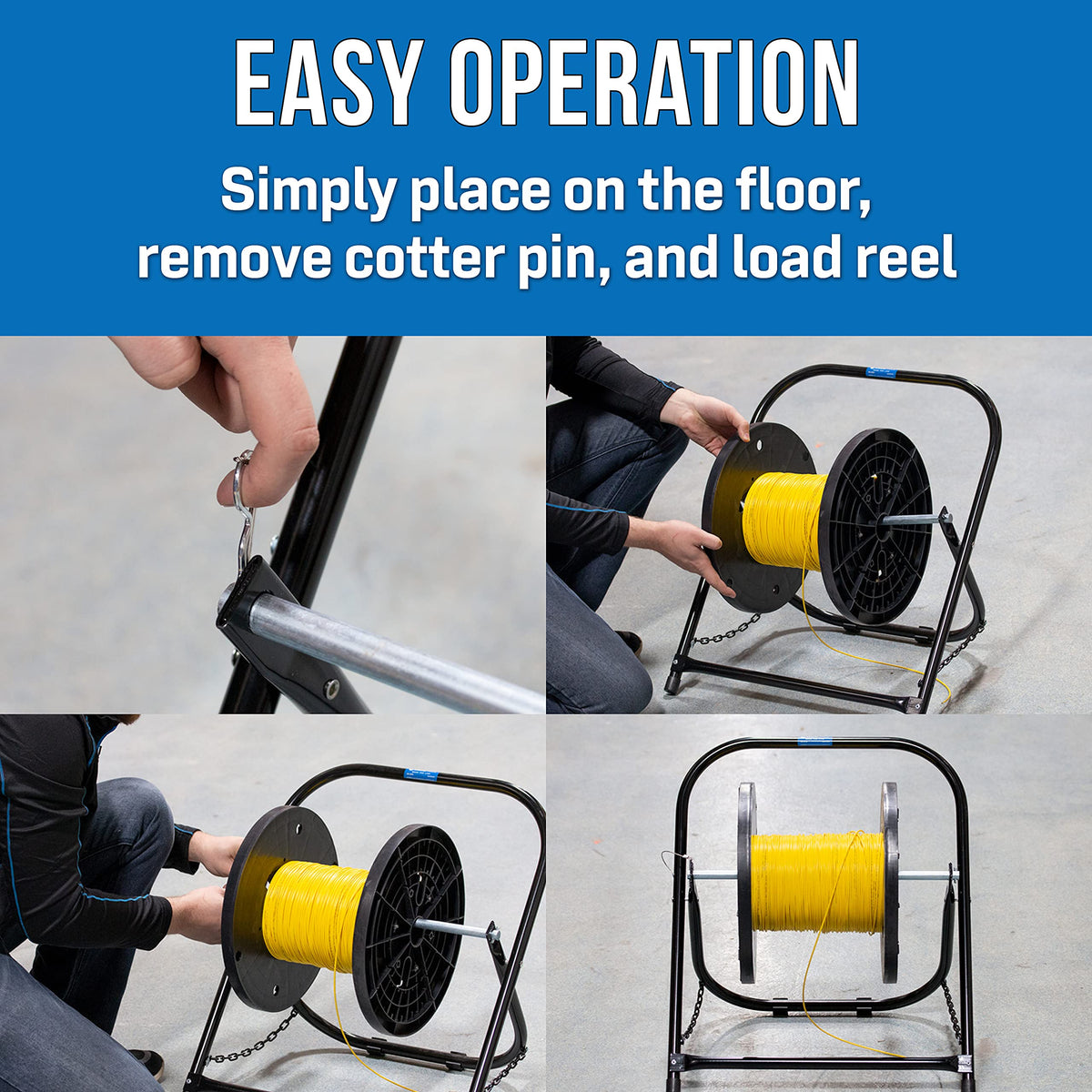 Jonard Tools Cc 2721 Heavy Duty Steel Cable Caddy For Cable Reels, 17 ...