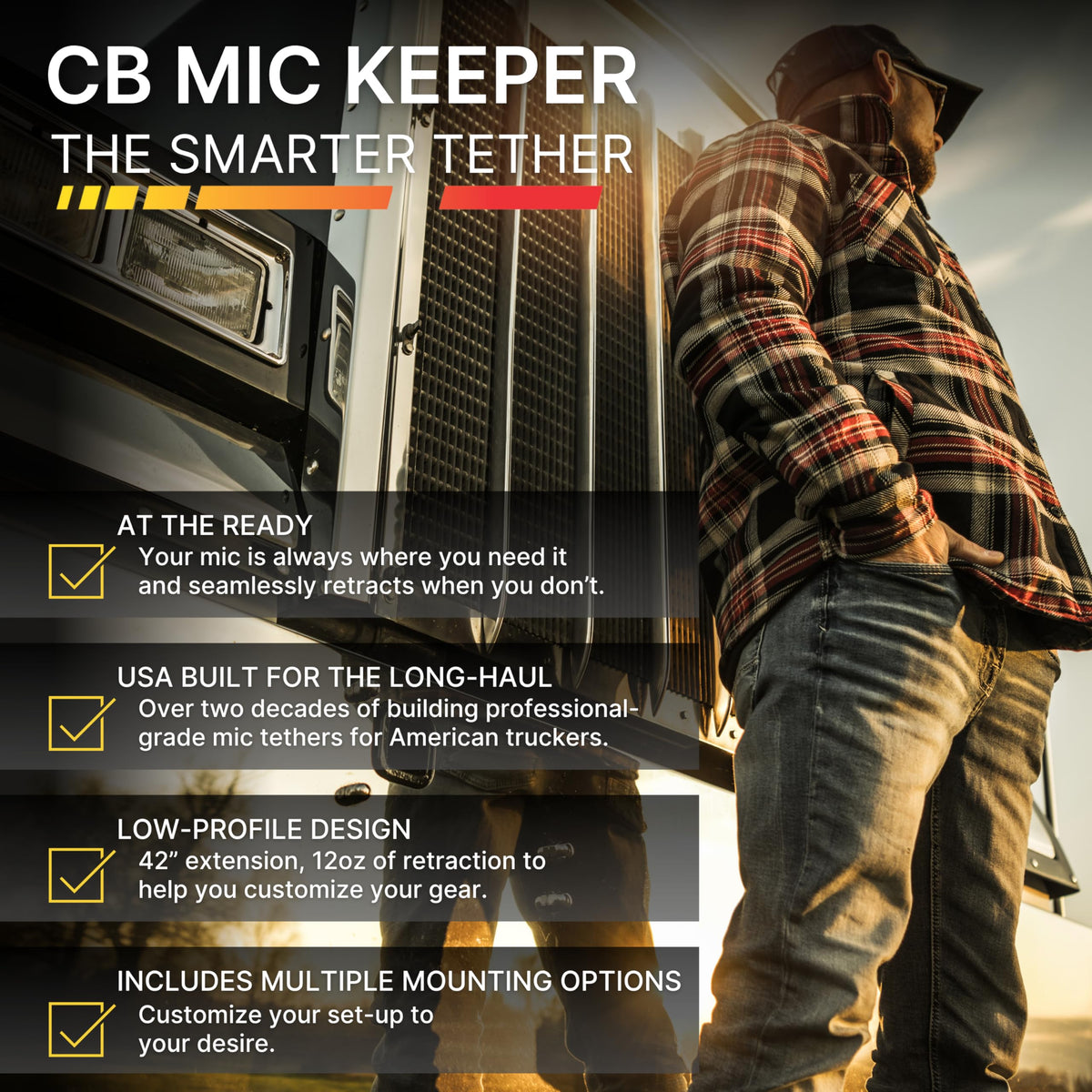 Gear Keeper CB Radio Microphone Keeper - Retractable Mic Holder With ...