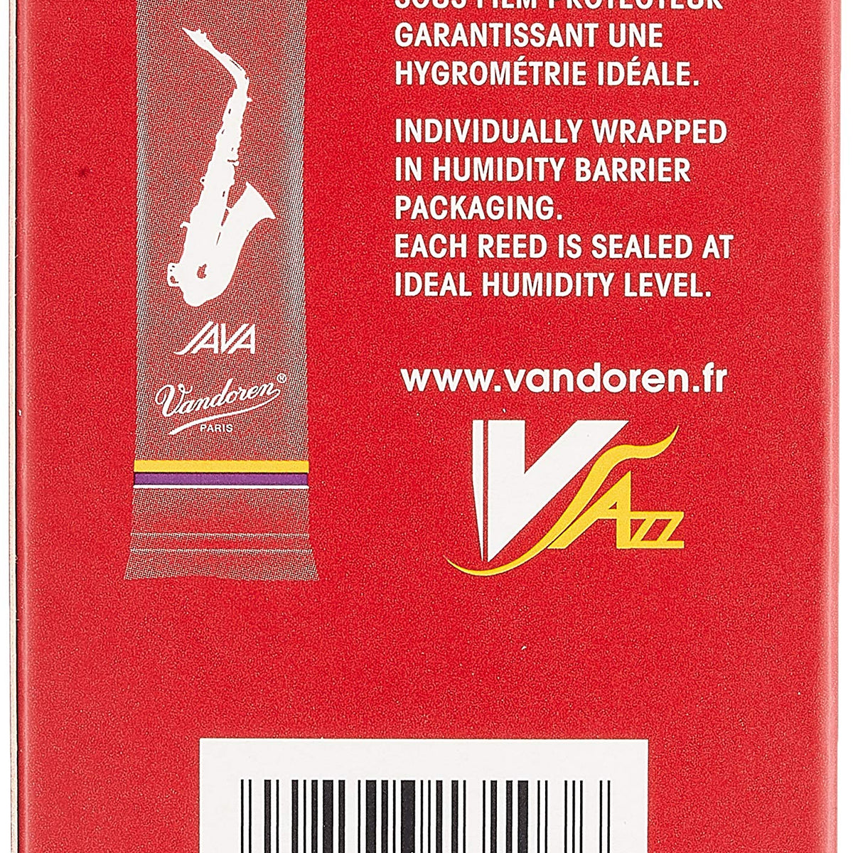 Vandoren Sr2625R Alto Sax Java Red Reeds Strength 2.5; Box Of 10 ...