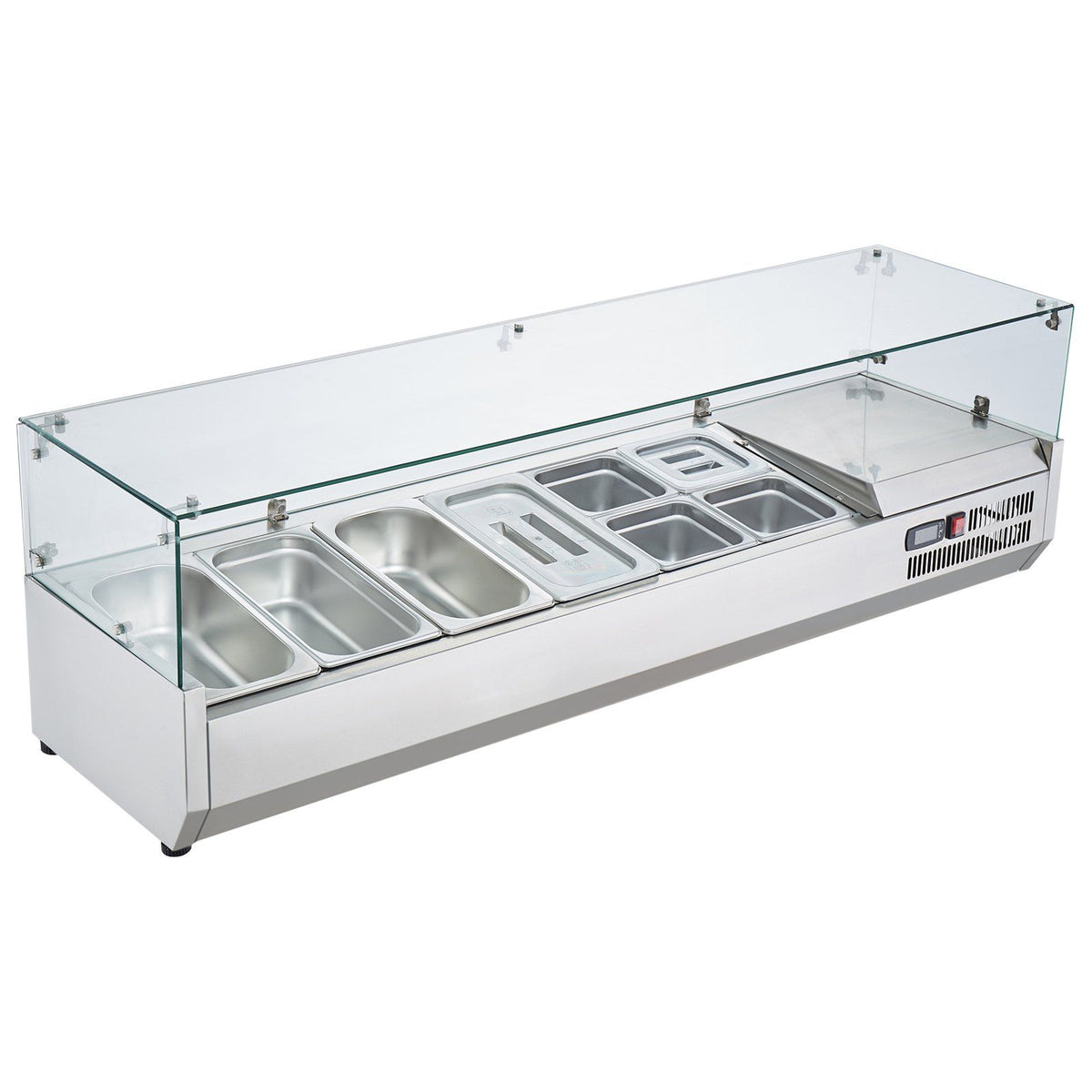 Vevor Refrigerated Condiment Prep Station, 150 W Countertop ...