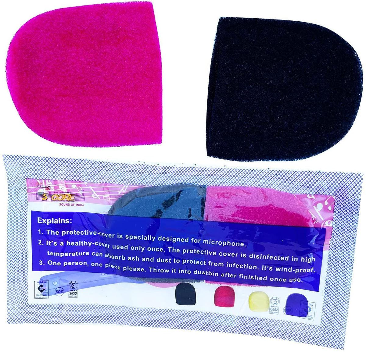 Microphone Cover Mic Pop Filter Windscreen Mic Sponge Covers Disposabl ...